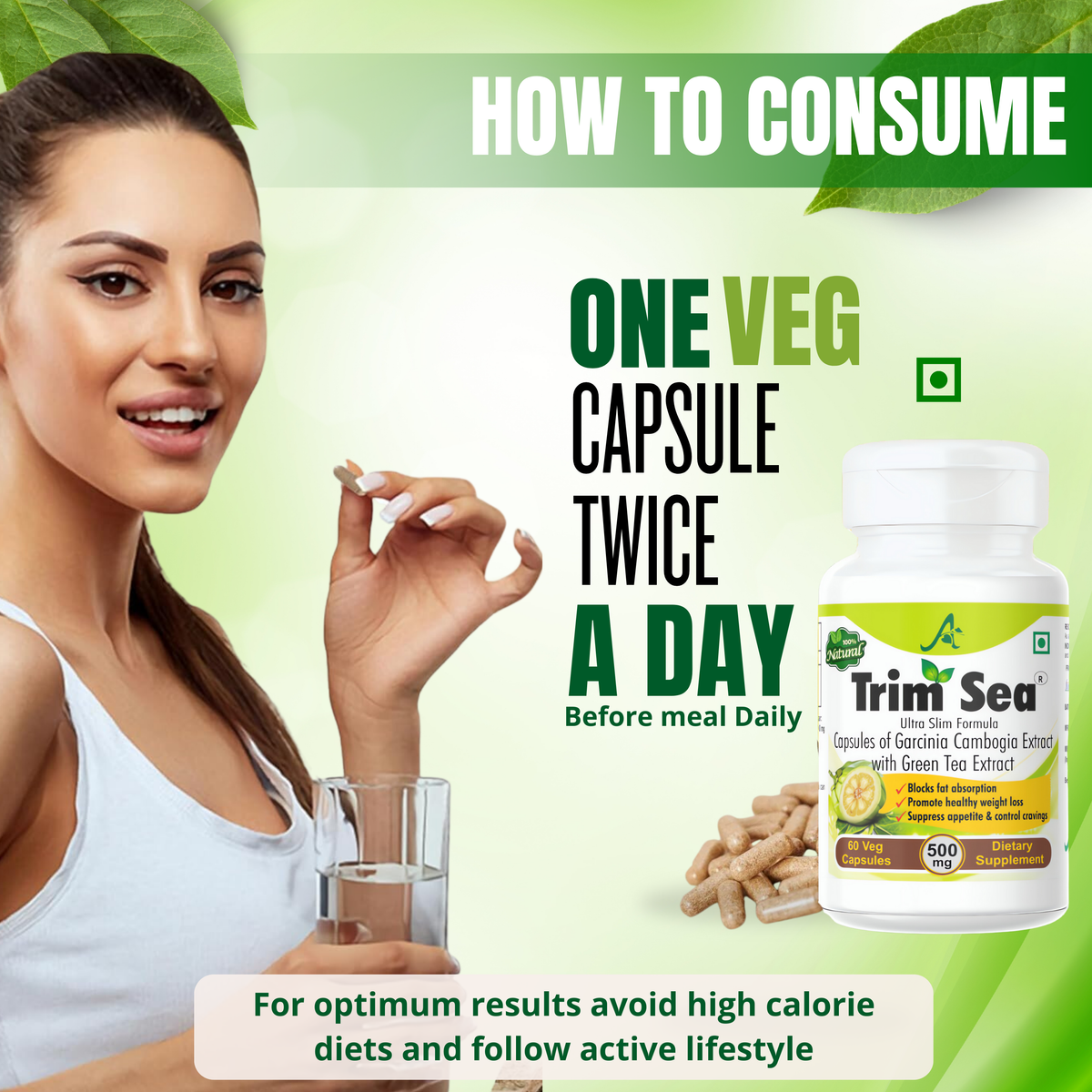 TRIMSEA-ultra slim formula 60 capsules 500mg – Ayusea Healthcare Pvt Ltd.